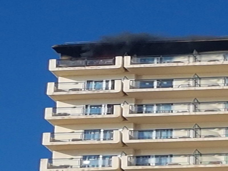 WATCH: Four people injured and 200 evacuated after hotel fire in ...