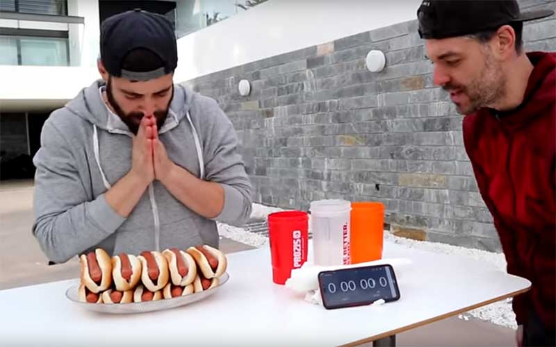 WATCH: Spanish man gobbles up 10 hot dogs in 3 minutes to smash ...