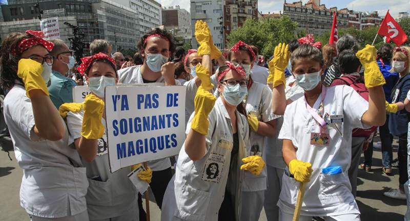France’s healthcare workers take to Paris streets to protest about ...