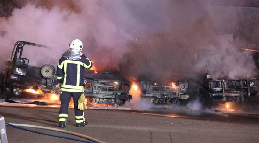 Military Vehicles Damaged in Suspected German Arson Attack - Euro ...