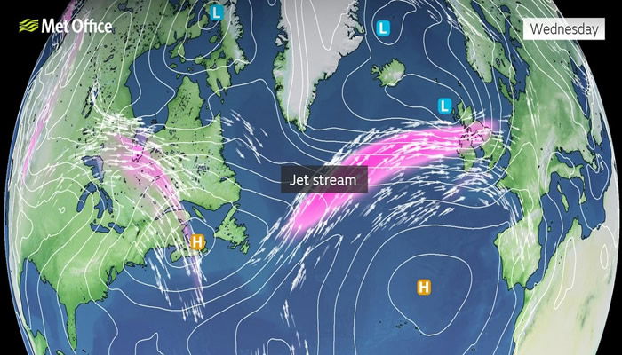 Met Office warns of ferocious Atlantic jet stream storm approaching the UK