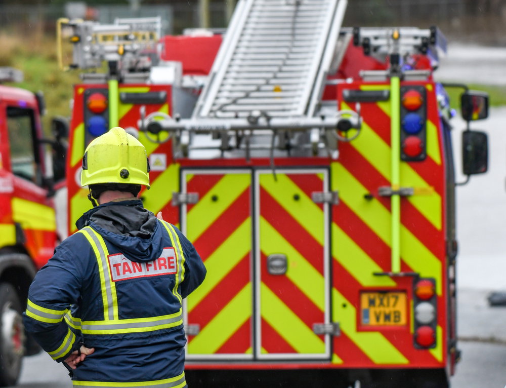 Firefighters tackle Scottish wildfire visible from space.