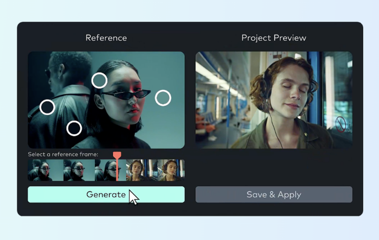 Filmora’s AI color palette to create consistent ad videos