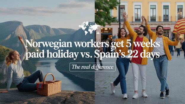 Norwegian Workers Get 5 Weeks Paid Holiday vs Spain’s 22 Days